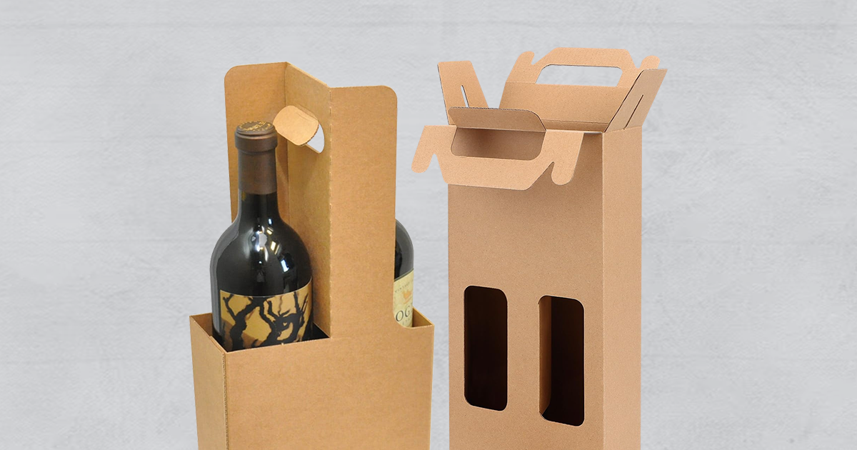 Double Wine Bottle Carrier Boxes | JoJoPackaging